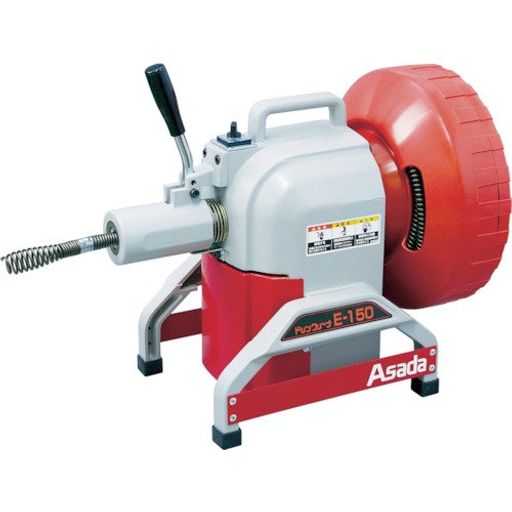 清掃能力:パイプ径:φ20mm~φ100mm、距離:20m 駆動方式:100V 150W 使用ワイヤ径:φ8mm・φ10mm・φ13mm 標準付属品:ワイヤ:PC 15.2mxφ13mm(延長不可)、ヘッド(径):ダブルグリースカッタ 40...