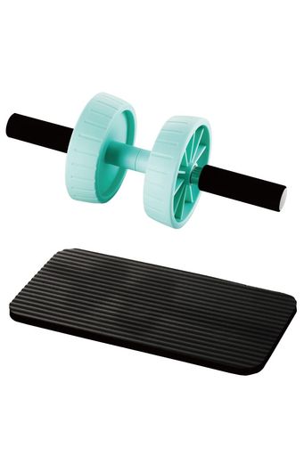 2つのホイールで運動強度が調節でき、腹直筋はもちろん体幹や腹斜筋もしっかりとトレーニングできる、“エクリアスポーツ”強度が変えられる腹筋ローラーです。床に膝をついてトレーニングができる専用の膝マット(厚さ約15mm)が付いています。 ホイー...