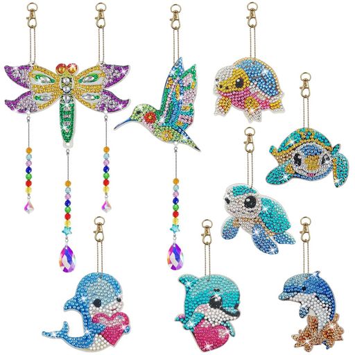 パッケージ内容:ダイヤモンドアートペインティングキットには、ペイントモールド8個、ダイヤモンド保持トレイ2個、粘着接着剤2個、ダイヤモンドアートペインティングペン2個、ビーズとチェーン1パックが含まれます。 両面ダイヤモンド:ダイヤモンドア...