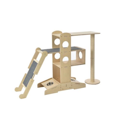 クライミング 隠れ家:狭い空間が大好きな猫ちゃんのための隠れ家です。透明なアクリル板から外がのぞけるので安心してリラクスできます。 窓付き添えき:丸穴の窓から猫ちゃんが頭を出せるので、狭いところが好きな猫にはとても魅力的です。 爪とぎボール...