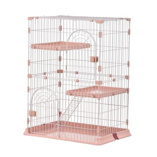 インドア 01一段タイプとしても使用可能子猫一匹は一段、大きくなってきたら、家族が増えたら、新しい猫ちゃんを迎えることになったら、二段に増築し、楽しくアレンジできます。 2錆びにくいエポキシ樹脂塗料耐食性、耐磨耗性に優れていて、末永くお使い...