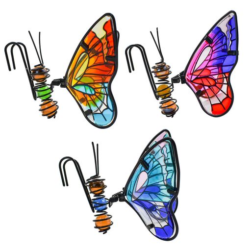 ユニークな蝶のデザイン:精巧なバタフライポットハンガーは蝶のデザインを採用して、羽根によって本体に固定してます。バタフライ鉢植え装飾は3Dの設計で、立体感を与え、より自然な雰囲気を演出することができます。 頑丈な素材:フラワーポット装飾ハン...