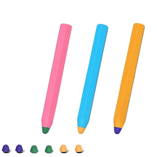 1.柔らかなシリコンゴム製ペン先で画面を傷つけず、耐久性が高い。子供用タッチペン3本入り、交換シリカゲルペン先6個付き。 2.六角鉛筆型デザインで握りやすく、シリカゲル製ペン体手触りが良い。子供の勉強や絵を描くのに最適。 3.6個の交換ペン...