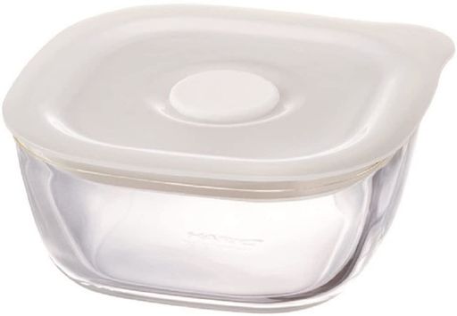 家庭保存、残飯再加熱、メールプリペア サイズ(約):幅10.8x奥行10.8x高さ4.7cm、満水容量250ml 本体重量(約):219g 素材・材質:耐熱ガラス、ポリプロピレン、シリコーンゴム 生産国:日本 食器洗い機:使用可