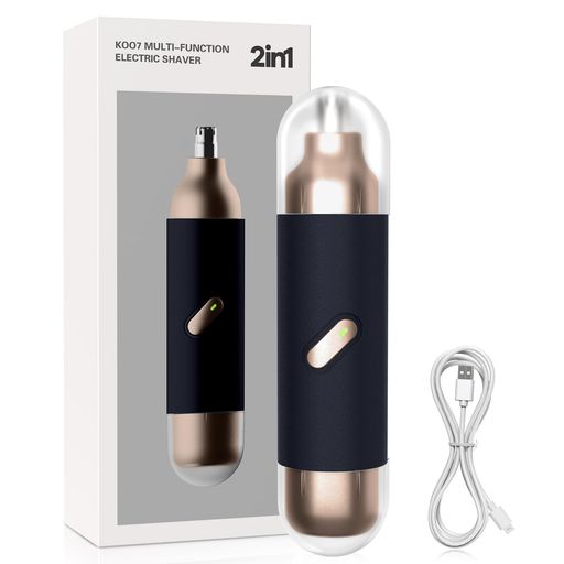 鼻毛カッター、ヒゲトリマー コンパクトな2in1デザイン:ミニサイズで持ち運びに便利な、鼻毛カッター&amp;ひげそり電動シェーバーの2in1設計。通勤や旅行時にもかさばらず、ポケットやバッグにすっきり収納可能。身だしなみの強い味方です。