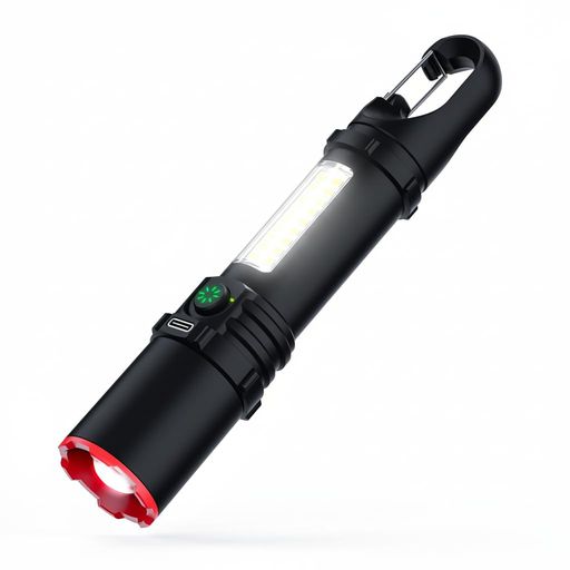 【新設計のフック機能】懐中電灯後部に携帯用フックを装備し、テント設営時や停電時、ハイキング時など、車底、パイプ、梯子などあらゆる場所に素早く固定可能。これにより、両手を自由に使えるため、より便利で効率的な使用が可能です。 【複数の照明モード...