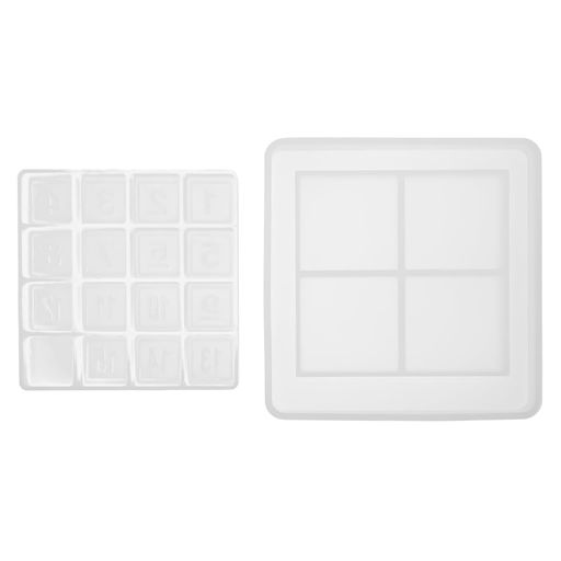 耐久性のあるシリコン素材:DigitalHuarongRoadMoldはのシリコンで作られており、柔軟性と耐久性を兼ね備えています。滑らかな表面でレジンや粘土の離型が容易で、DIYクラフトに最適です。 創造性を刺激するDIYスライドパズル型...