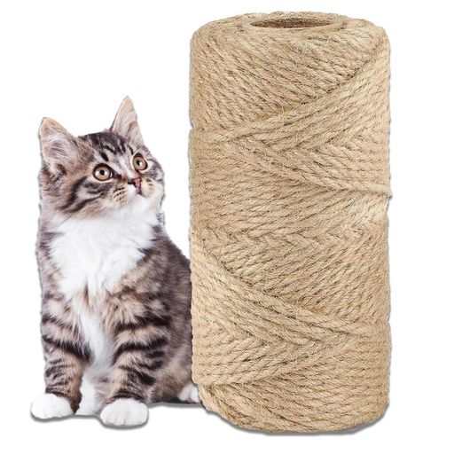 【商品仕様】:長さ:50m、直径:5mm、素材:ジュート、色:ブラウン 【優れた素材】:ロープは天然のジュートで作られており、通常のリネンとは異なり、糸くずが落ちないので、掃除に手間がかかりません。柔軟性に優れ、丈夫で耐久性があり、子猫から...