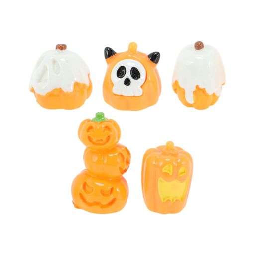 【商品仕様】スタイル:Cハロウィン(5個セット)、素材:樹脂、サイズ:2x1.5cm/2x2cm/2.2x1.6cm/3x1.8cm 【多彩な飾り方】ミニチュアガーデンやお部屋・窓辺・リビング・オフィスなど、様々な場所で活躍する可愛い装飾ア...