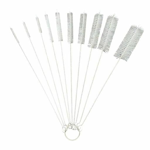 1.【高品質素材で安全に使用可能】高密度ナイロン毛とステンレス製ハンドルを採用しており、においがなく、さびに強く、柔軟で糸くずも出にくいため、安全にご使用いただけます 2.【豊富なサイズで隙間掃除に最適】全長約20cm、2mmから25mmま...