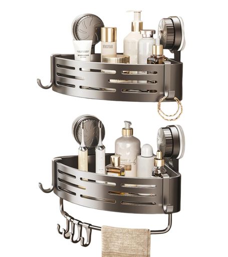 以下の壁面には適していません:漆喰壁・ペイント壁・壁紙貼り壁 吸着式と穴あけ式の2通りの設置方法。90度コーナー専用で浴室やキッチンのスペースを有効活用。 水はけ穴付きベース、安全な丸み加工、滑り止めタオル掛け付き。高さ調整可能でフック4個...