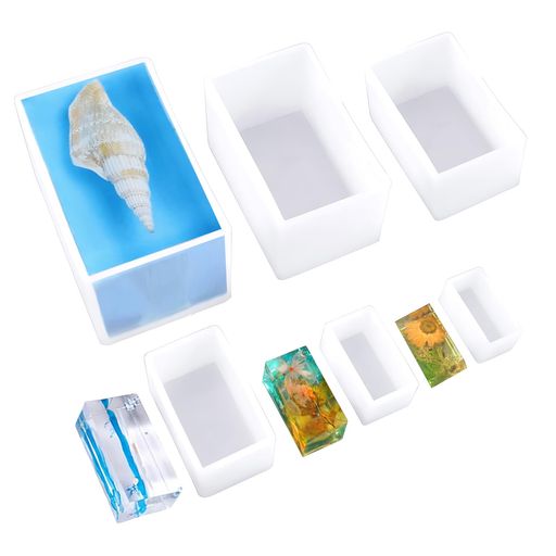 サイズ:約3.5cmx1.6cm、約4cmx2cm、約5.5cmx3cm、約7cmx4cm、約8.5cmx5cm、約10cmx6cm。 素材:柔軟性と耐久性に優れたシリコン素材。 多彩な創作アイデア:ペンダント・ペーパーウエイト・標本作りは...