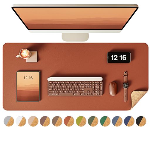 【PVCレザー&amp;コルク素材】コルク素材表面はレザー二より、弾力性があり、水をほとんど通さない、そして保温性に優れています。裏面にはコルクを採用しており、手触り心地良くて森の感じが溢れ、自然の雰囲気に包まれる。優しい木調でお部屋のオシ...