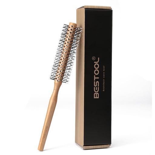 静電気防止、髪のツヤとハリを取り戻し、簡単な巻き髪 【サイズと素材】ロール本体(天然木)+ナイロン(歯)。用途やヘアスタイルに合わせてお選びください。 【使用方法】ロールブラシは巻き髪スタイルだけではなく、ストレートヘアにも適しています。直...