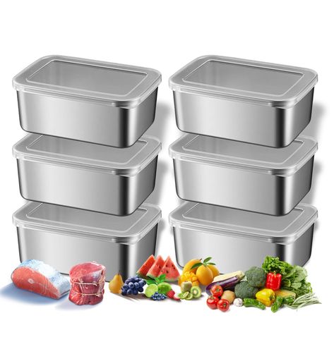 食材の保存 高品質新素材ステンレス:この保存容器は食品グレードのステンレスで作られており、安全で無毒、耐腐食性があり、錆びにくく、食材を長時間新鮮に保つことができ、におい移り・色移りしにくいさまざまな食材の保存に適しています。 PE密封蓋デ...