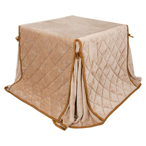 【商品サイズ】約240x265cm(キルティング加工許容範囲+5%-3%)【適応こたつ台】約80x105cmの高脚こたつ台対応 【ダイニングこたつ布団】椅子に座ってぽかぽか暖まるダイニングこたつ布団。食事やデスクワークなど椅子に座った状態ま...