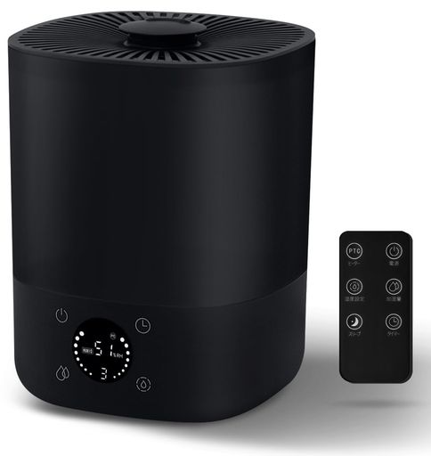 【自由に加湿】2つの加湿モード:超音波式(冷霧)/ハイブリッド式(超音波+スチーム、熱霧)に、それぞれ3段階で加湿量が調整可能。季節(春秋、冬)やお部屋の湿度に合わせて選ぶことができます。360度噴霧方向調整、1~8時間切タイマー設定、パネ...