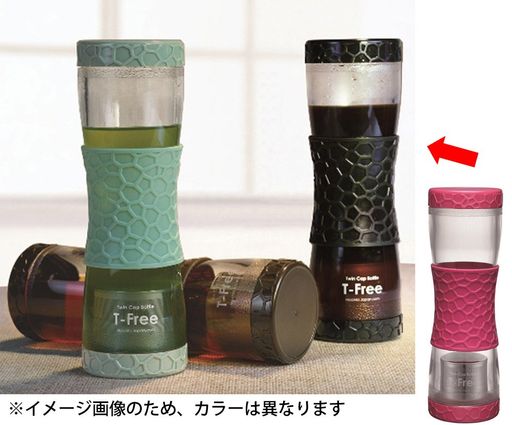 お茶を飲む。 サイズ:幅70x奥行70x高さ奥行220mm 本体重量:280g 素材・材質:本体・ふた/飽和ポリエステル、パッキン・グリップ/シリコーン、ストレーナー/ステンレス 原産国:中国 容量:500ml 耐熱温度:本体・ふた/110...
