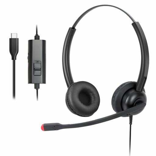 ビジネス 『幅広い互換性』このUSB-Cマイク付きヘッドセットはほとんどのスマホ、iPad、Mac、PCなどのTypeCジャック接続の電子機器に直接接続します。iPhone15/16、SamsungGalaxy、HUAWEIなどのスマートフ...