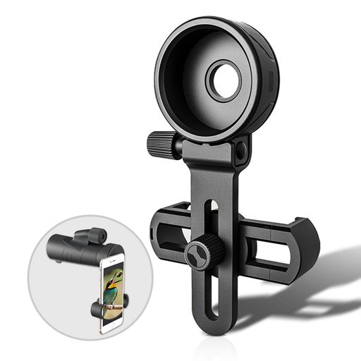 【適用サイズ】幅62-105mmのスマートフォン、内径26-43.5mmの接眼レンズに対応しております。三つのタイプがあり、Lサイズは38.5―43.5mm、Mサイズリング入れて34-38.5Mmm、Sサイズリング入れて31―34mm、S、...