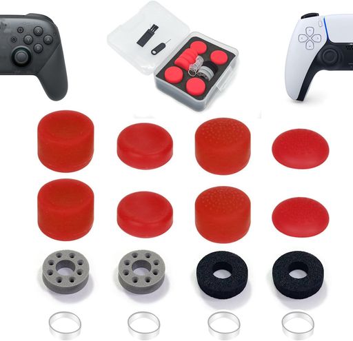 【PS5/4 Switch1/2 プロコン対応フリークセット】Xbox 対応できません、Steam Deck対応できません、Switch1/2 対応できません。 【高さの異なるフリーク】本製品はコントローラーのスティックを延長させることによ...