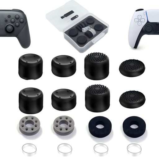 【PS5/4 Switch1/2 プロコン対応フリークセット】Xbox 対応できません、Steam Deck対応できません、Switch1/2 対応できません。 【高さの異なるフリーク】本製品はコントローラーのスティックを延長させることによ...