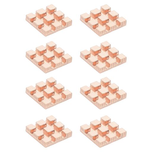 [仕様]製品名:銅製ヒートシンク。サイズ(長さx幅x高さ):10x10x2mm。内容:銅製ヒートシンクx4個。カラー:銅色。 [素材]銅製ヒートシンクは温度が高いはつねつする機器から吸熱して空気の中に伝導します。機器は高い温度の中でもスムー...