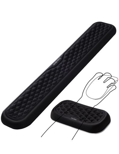【よりソフトで快適】Vaydeerリストレストはユニークなダイヤモンドパターンを持ち、柔らかさと美しさを兼ね備えています。リストレストの素材はより高品質なメモリーフォームに改良され、絹のように滑らかなライクラで覆われています。まるで雲の上で...