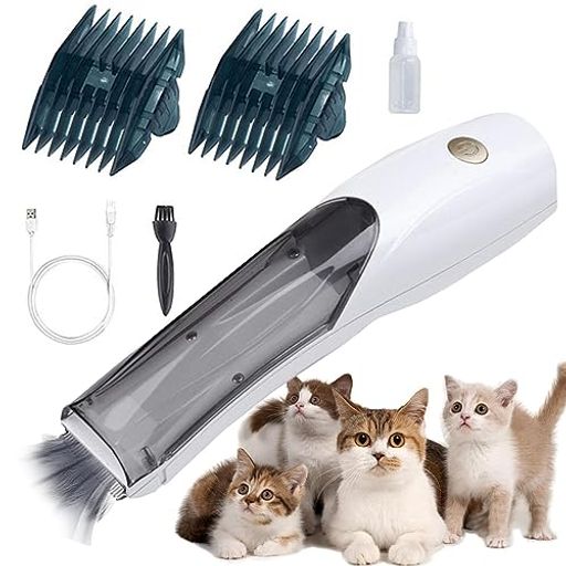 ϟ効率的なグルーミング:この吸引機能付きペット用バリカンで手間のかからないトリミングをお楽しみください。自動ヘアカットと強力なヘア吸収能力により、髪を取り残すことなくグルーミングが簡単になります。 改良された毛皮収集力:当社の吸引機能付きペ...