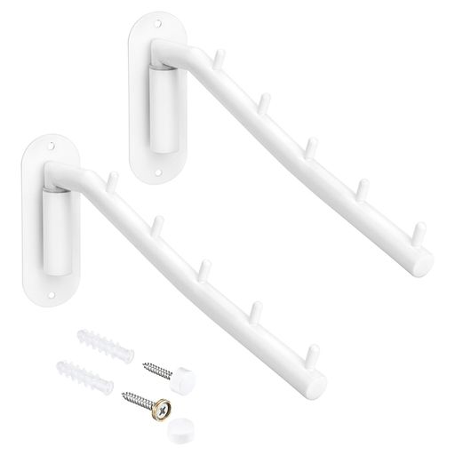 【規格】2個セット素材:高品質SUS304ステンレス製、錆びにくいので耐久性があります。 【取付易い】組み立てもとても簡単で、ネジで壁(石膏ボードでの取付がお勧めません)に固定すればいいです。取り付ける必要の金具が含まれます。 【独創な設計...