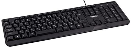 日本語108キーキーボード 色:ブラック スイッチ方式:メンブレン キーピッチ:19mm 外形:約21x135x436mm 重量:約348g 対応OS:Windows 10/8.1