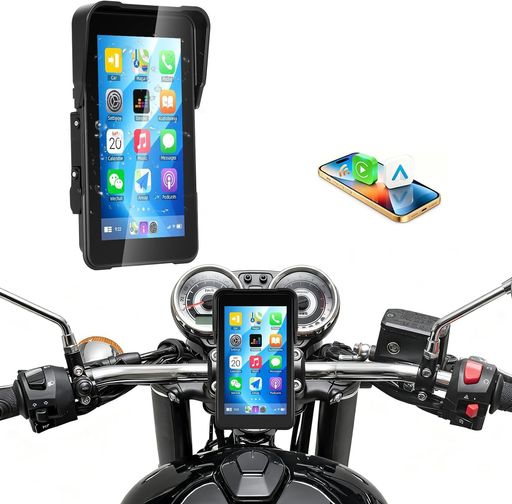 【5インチ高精細HD大画面&amp;多言語対応】バイク用スマートモニターとして最適な5インチ大画面は、854*480の高解像度で鮮明な表示を実現。メニューは日本語含む22ヶ国語に対応し、世界各国のライダーに快適な操作環境を提供します。 【ワ...