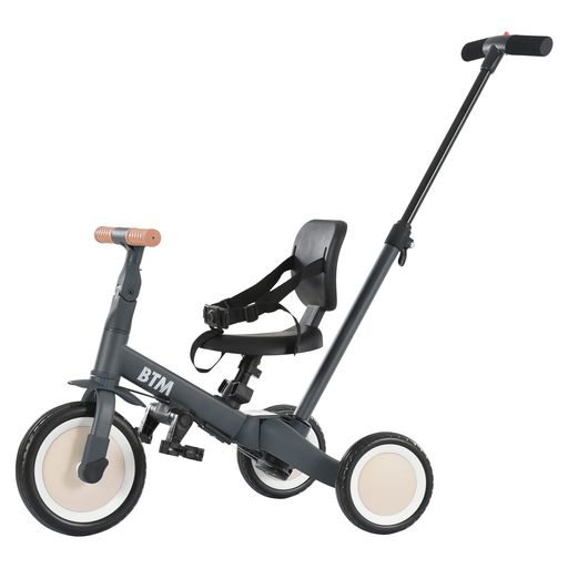 【二輪車に変えられる三輪車、1台4役】(1)6~12ヶ月:対面式で親子のコミュニケーションがアップできるし、赤ちゃんに十分な安心感も与えられます。(2)1~1.5歳:かじとりシートでお子様が誤ったハンドル操作をしても安心して散歩できます。(...