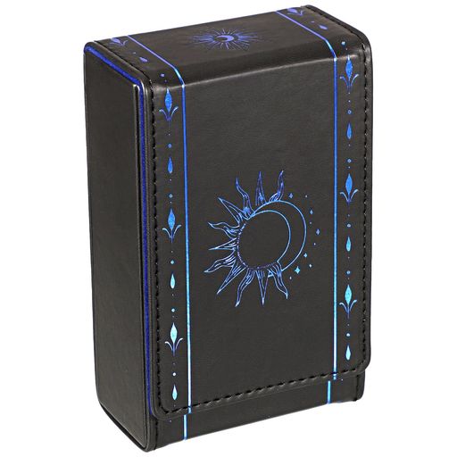 雰囲気のあるホットスタンプ:カード収納ボックスはブラックの合成皮革で作られており、ホットスタンプ技術を使用して、ボックスにムーンフェイズパターンをエンボス加工されており、占いの雰囲気があり、タロットカードを保管するのに非常に適しています。 ...