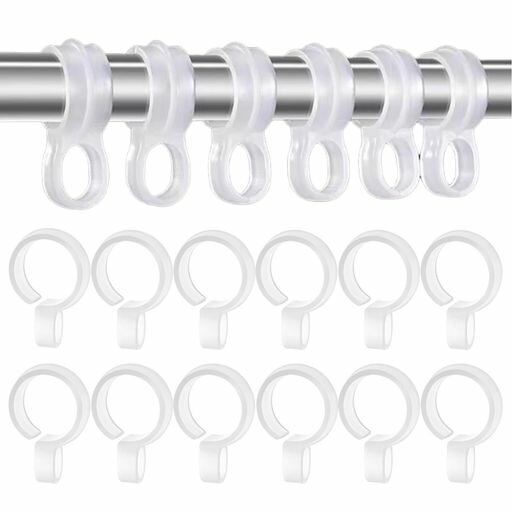 【商品仕様】サイズ:直径約29mm-34mmの物干し竿に合います、パッケージ内容:12個入り、色:半透明、どんな家庭にもマッチしやすいデザインです。 【耐久性に優れたABS材質】高品質のABSプラスチックを使用しており、耐候性と耐老化性に優...