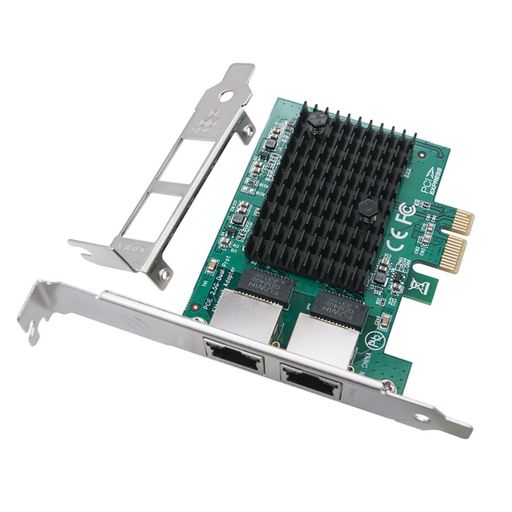 デュアルポート2.5Gネットワークカード。PCI Express x1スロットにPCIeネットワークカードを挿入することで、ホストのRJ45ポートを1つ追加できます。ネットワークポートが少ないデスクトップPCや、有線ネットワークに接続できな...