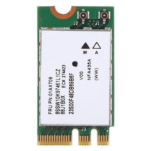 QCNFA435 NGFF/M.2 +5G 専用デュアルバンド ワイヤレス カードに適しています。 オリジナルの FRU 特別部品番号: 01AX709 が付属します。 IdeaPad 510-15IKB 510S 520S 530S 11...