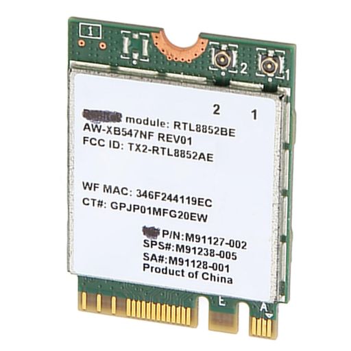 【WiFi 6高速接続】RTL8852BE ネットワークカードは802.11A/B/G/N/AC/AXワイヤレステクノロジーを全面サポートし、2.4G/5Gデュアルバンド設計で最大1800Mbpsのワイヤレス速度(2.4G帯574Mbps、...