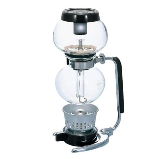 【コーヒーサイフォン】蒸気圧を利用してお湯を押し上げ、コーヒー粉を浸し抽出するコーヒー抽出器具。目でも愉しめるパフォーマンス性の高い抽出器具です。 【味わい】高温のお湯でかき混ぜることで短時間で一気に抽出を行うため、香り高いコーヒーが抽出で...