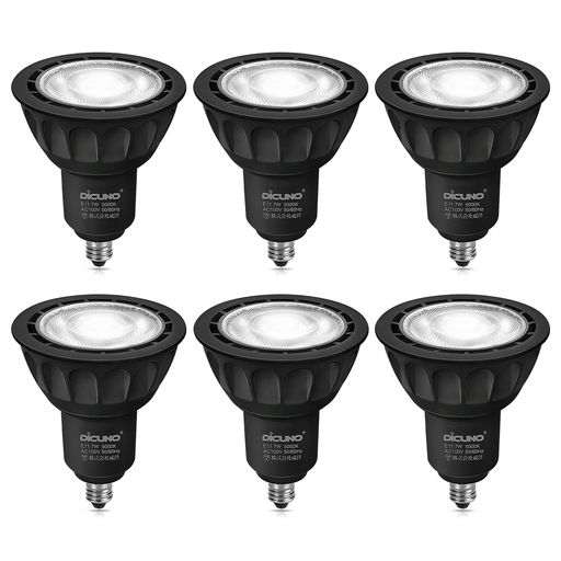 【調光器対応】消費電力:7W(75Wハロゲン相当)、全光束(明るさ):750lm、定格電圧:AC100V、色温度:5000K(昼白色)、演色性:Ra85、配光角度:38°、本体カラー:ブラック。 【高輝度・省エネ】高品質なLEDチップを採用...