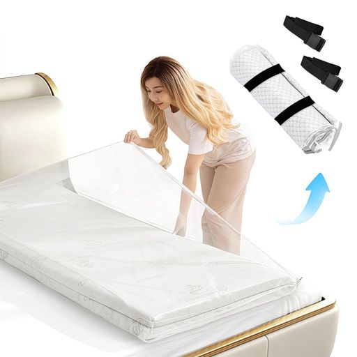 マットレス収納袋サイズ:94.5x47.2インチ)/(240x120cm)シングルおよびダブルベッドのマットレス(折りたたんで収納可能)、キャンプ用寝袋などの収納に適しています。注:真空ポンプは含まれていません 専門的な設備は必要なく、電動...