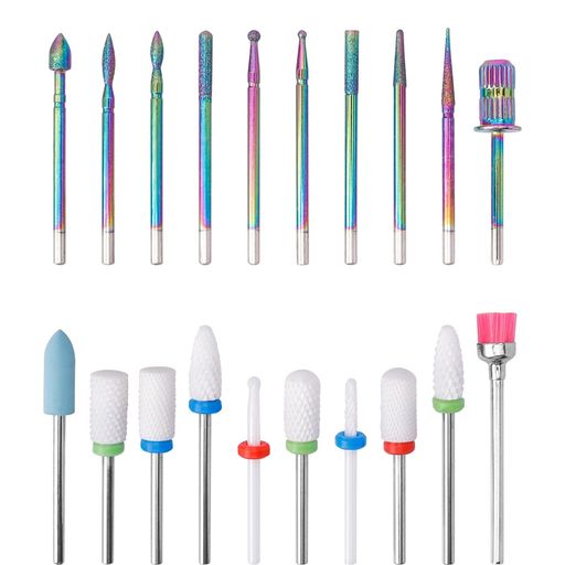 【パッケージ内容】:セラミック・ヘッド8個、ダイヤモンド・ドリル・ビット10個、ブラシ・ヘッド1個、ラバー・ヘッド1個。 【ドリルビット】:円錐型、円筒型、ブラシ型など20種類のドリルがセットになっています。 【素材】:高品質のタングステン...