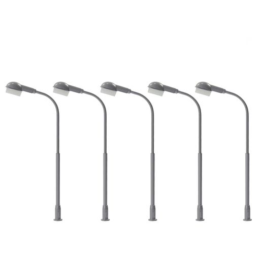 5本入りモデル街灯道路灯街灯柱 材質:金属 参考比率:1:144-1:160N比率または適用. 电压:3V 電流:20mA 高さ:52mm 発光色:温白色