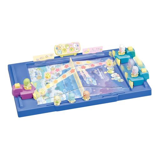 「すみっコ」たちが右へ左へ、くるくると向きをかえながら、ほし型や丸型のボールを追いかけてキャッチしたり、打ち返す姿がかわいいピンポンゲームです。 彩色済みフィギュアが5体付属します。 ボールを後ろに逃すと、相手に1点が入るかんたんルールで、...