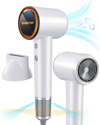 【1分速乾&amp;高速11万回転/分&amp;24m/s】高速ブラシレスモーターを搭載され、1分で超高速11万回転を実現でき、流線の風量増大設計を通して、迅速で24m/sの強力な気流を生み出します。髪を気づいてないうちに髪の表面の水分を除...