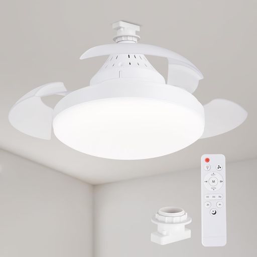 照明、冷却、タイマー、調光 【羽根が消える革新設計でスッキリ】使用時のみ自動で展開し、未使用時には本体に完全収納される可動式羽根を採用。見た目はスッキリ、圧迫感ゼロ。和室・洋室問わずインテリアに馴染み、天井を広く美しく演出します。従来のファ...