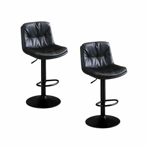 【長時間快適】このバースツールは厚みのある高反発クッションと人体工学デザインで長座りにも疲れず、背もたれが背中の圧力緩和に大切です。ハーフカバーデザインはウエストラインにフィットし、快適な体験をもたらします。 【高品質PUレザー】このカウン...