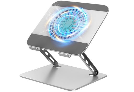 直径14cmの静音ファンを搭載で:ノートパソコンスタンド冷却台扇風機として使用できます、作業環境を涼しく快適に保ちます、パソコンの性能を最大限に発揮させ、効率的な作業を実現します。さらに、ァンの音はほとんど気になりません。 人間工学の改善で...