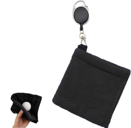 ラウンド中に素早く使用できるキーリールフック付きのボールクリーナーです。吸水性が抜群で、雨天や池に落ちてしまったボールでも素早くきれいに出来ます。アイアン、パター、ウッド等、クラブフェースにも使用でき、ラウンド中に重宝するアイテムです。 キ...