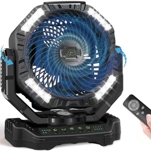 👍【業界最大級40000mAh充電池搭載】電源コードを気にすることなく、コンセントがない場所でも使用することができるコードレス扇風機です。超大容量40000mAhのリチウムイオンポリマー電池を内蔵しています。フル充電の場合、...